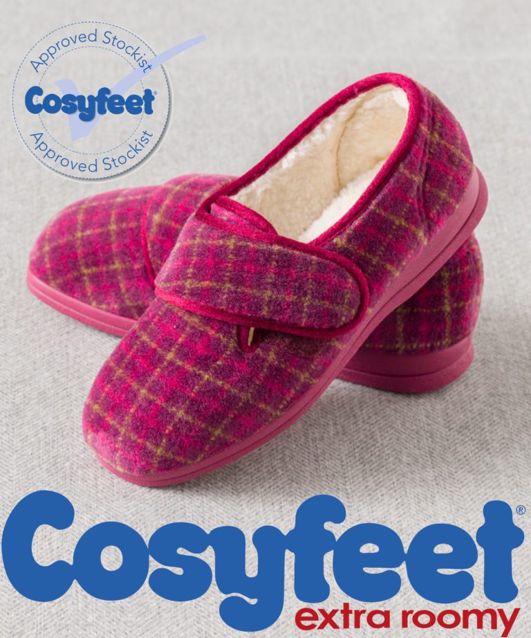 Cosyfeet Holly Ladies Slippers | Fleecy Lined Slippers for Women