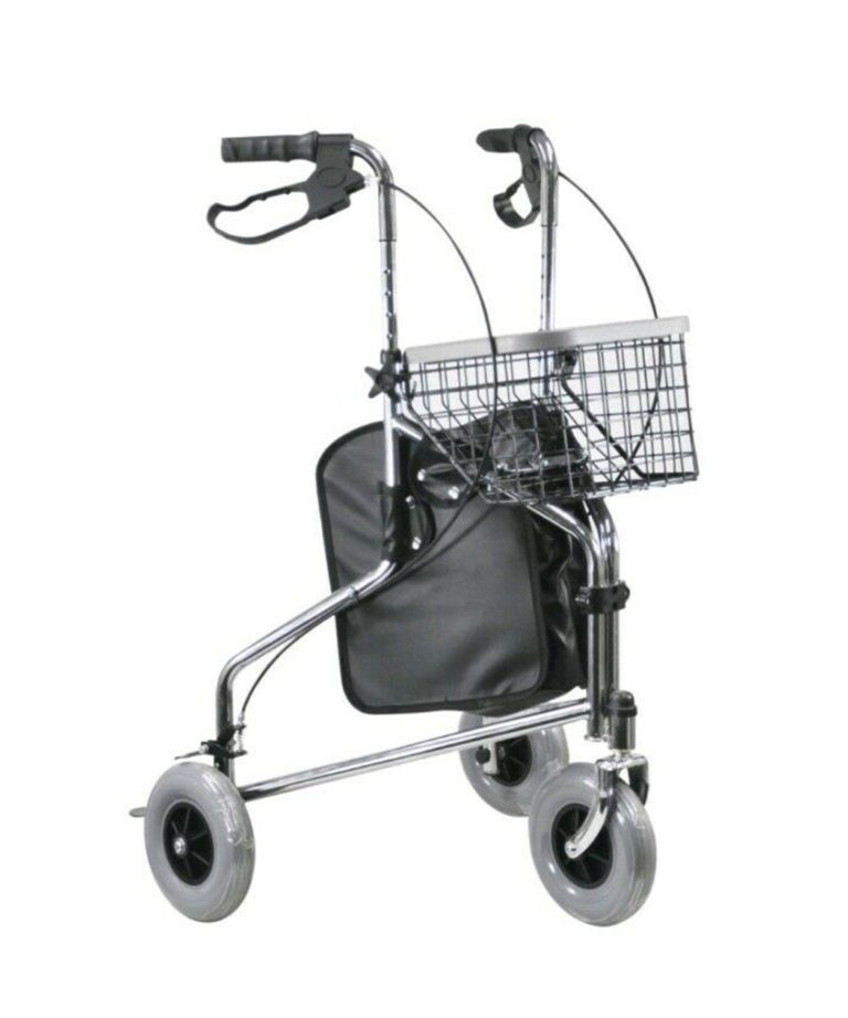 Tri-Walker | Three Wheeled Walker with Basket, Tray and Zipped Bag